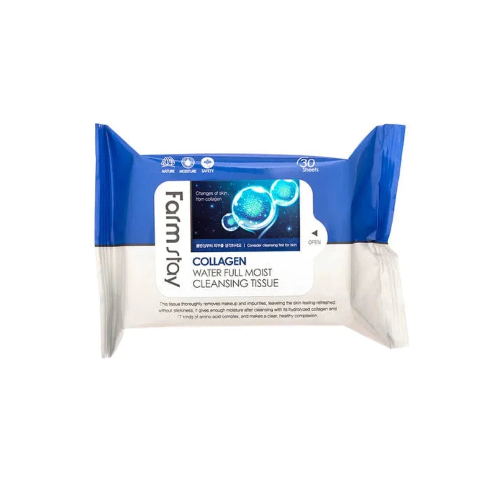 Farm Stay Collagen Water Full Moist Wipes Cleaning Tissue 30Pcs